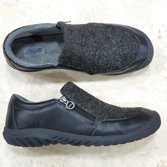 JBU | Shoes | Jbu By Jambu Loafers Womens Size 1 Wide Black Charcoal ...